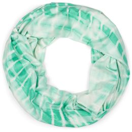 styleBREAKER Damen Loop "Loop Schal Batik Streifen", gr&uuml;n, Modisch, Obermaterial: 50% Viskose CV. 50% Polyester PES., Modet&uuml;cher