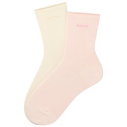 BOSS Damen Socken, Gr. 39, rosa, Viskose, Socken, mittelhoch, verst&auml;rkte Zehen- und Fersenpartie