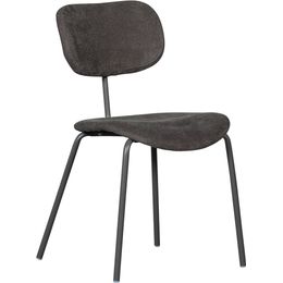 Esszimmerstuhl Woood, B:54cm H:78cm T:45cm, grau, 94% Polyester;6% Nylon, St&uuml;hle, "Link mit Ella-Chenillebezug und Metallgestell B 44 x T 52 x H 78