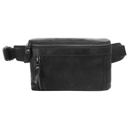 Sansibar G&uuml;rteltascheschwarz, Leder, gepflegt, Taschen, echt Leder