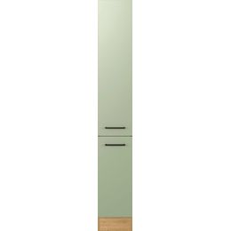 Apothekerschrank Flex-Well, B:30cm H:200cm T:57,1cm, gr&uuml;n, Holzwerkstoff, K&uuml;che, Schr&auml;nke, "Cara", (B x H x T) 30 x 200 x 57 cm, mit 5 Ablagen