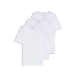 BOSS Herren T-Shirt "Rundhals BOSS ONE", Gr. S, wei&szlig;, Jersey, Obermaterial: 100% Baumwolle, unifarben, Basic, Shirts, mit dezentem BOSS Logo-Print