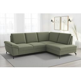 Sit & More Ecksofa SIT & MORE, B:249cm H:89cm T:190cm, gr&uuml;n, 95% Polyester, 5% Polyamid, Wohnzimmer, Sofas, "Chelsea L-Form, B: 264 cm, mit Armteil-&