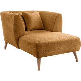 Relaxsessel Home Affaire, B:108cm H:84cm T:155cm, gold, 100% Polyester, Wohnzimmer, Sessel, "Lazio modern und bequem, schmale Armlehnen, tolle