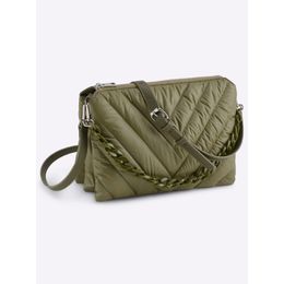 Heine Damen Handtasche, gr&uuml;n, Viskosemischung, unifarben, Taschen