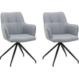 Esszimmerstuhl OTTO HOME, B:61cm H:87cm T:65cm, grau, St&uuml;hle, "Cardiff", Sitzschale 360 drehbar, Kunstleder Bezug, Sitzh&ouml;he 49 cm