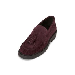 Marc O'Polo MARC O'POLO Damen Loafer "aus ge&ouml;ltem Veloursleder", Gr. 39, lila, Obermaterial: 100% Leder, unifarben, Schuhe