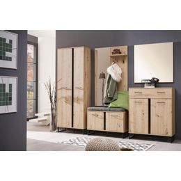 Schuhschrank Home Affaire, B:84,5cm H:103,5cm T:35cm, braun, Holzwerkstoff, Flur, Schr&auml;nke, "Sardinia"
