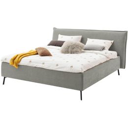 Polsterbett Home Affaire, B:203cm L:231cm, grau, 85% Polyester, 15% Viskose, Betten, "Aurela, liebevoll verarbeitete Biese & wahweise &Uuml;berl&auml;nge",