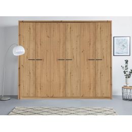 Kleiderschrank OTTO HOME, B:275cm H:231cm T:58cm, braun, Holzwerkstoff, Kinderzimmer, Schr&auml;nke, "Mehrzweckschrank Aktenschrank M&ouml;bel Mietswohnung