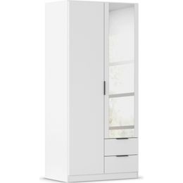 Kleiderschrank Rauch, B:91cm H:197cm T:54cm, wei&szlig;, Holzwerkstoff, Kinderzimmer, Schr&auml;nke, "Dreht&uuml;renschrank Schrank Garderobe Ankleide Schlafzimmer