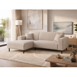 Ecksofa OTTO HOME, B:235cm H:81cm T:163cm, grau, 100% Polyester, Wohnzimmer, Sofas, "ARROS L-Form mit Wellenunterfederung, Ma&szlig;e B/T/H: 235/163/81