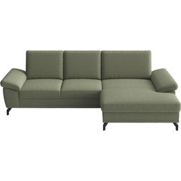Sit & More Ecksofa SIT & MORE, B:264cm H:89cm T:174cm, gr&uuml;n, 95% Polyester, 5% Polyamid, Wohnzimmer, Sofas, "Chelsea L-Form, B: 264 cm, mit Armteil-&