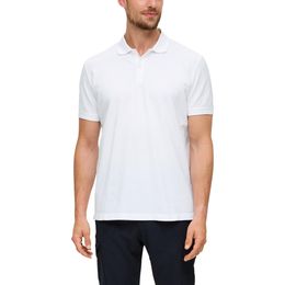 s.Oliver Herren Poloshirt, wei&szlig;, Gr. XL, unifarben, Jersey, Obermaterial: 100% Baumwolle, Shirts, mit Logostickerei