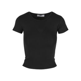 DEF Damen T-Shirt "DEF DEF RELAX T-Shirts"jetschwarz, Gr. L, unifarben, 95% Baumwolle, 5% Elasthan, Shirts