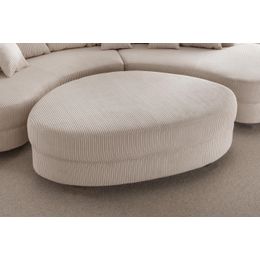 Polsterhocker Home Affaire, B:150cm H:38cm T:96cm, beige, 93% Polyester, 7% Polyamid, Hocker, "Lazio modern und bequem, tolle Detailverarbeitung"