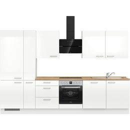 K&uuml;chenzeile Nobilia, B:330,3cm H:216,6cm T:60cm, wei&szlig;, Komplettk&uuml;chen-Sets, ""Flash II", NEU: individuell anpassbar mit gratis Profi-Beratung",