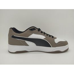 Puma Damen Sneaker "RBD BREAK LOW", Gr. 45mouse gray, Puma schwarz, Puma wei&szlig;, Leder, mehrfarbig, Schuhe, f&uuml;r sportlichen Streetstyle, mit