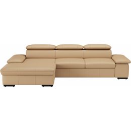 Sit & More Ecksofa SIT & MORE, B:286cm H:73cm T:174cm, braun, Wohnzimmer, Sofas, "Alcudia L-Form", wahlweise mit Schlaffunktion