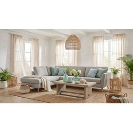 Ecksofa OTTO HOME, B:278cm H:88cm T:202cm, beige, Webstoff (100% Polyester);Struktur fein (58% Polyester, 22% Polypropylen);Filzoptik (100%