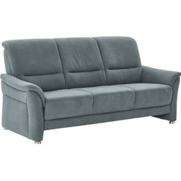 3-Sitzer DIE PLANBAR, B:198cm H:96cm T:93cm, grau, 100% Polyester, Sofas, "PP-PF23182", Federkernpolsterung, wahlweise mit motorischer Vorziehbank