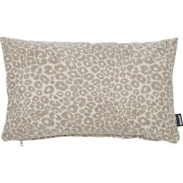 Dekokissen done., B:30cm L:50cm, beige, Polyester, Dekokissen_Sitzkissen_Kissenh&uuml;llen, "LEO", Jacquardgewebt