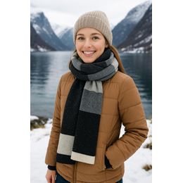 Damen Wollschal "Kuschelweich", grau, Basic, Collezione Alessandro, unifarben, Wolle, Modet&uuml;cher, eleganter schwarz-mix, Made in Italy