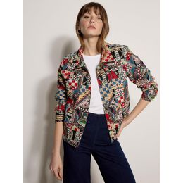 Apricot Damen Kurzjacke "Jacke", blau, Gr. 8, gemustert, Obermaterial: 70% Polyester PES. 30% Baumwolle CO., Jacken, Gemustert