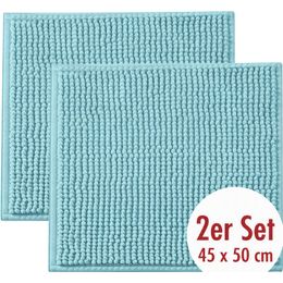 Badematte OTTO HOME, H:20mm, blau, Polyester, Badematten, "Vanessa Chenille Premium, Badvorleger, Badezimmer, Duschvorleger", Uni Farben, besonders
