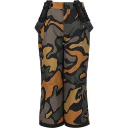ZIGZAG Jungen Skihose "Soho"grau, braun, Gr. 128, gebl&uuml;mt, 100% Polyester, Hosen, aus atmungsaktivem Material