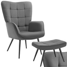 TecTake&reg; Sessel, gepolstert, runde Stahlbeine, 72 x 76 x 100,5 cm
