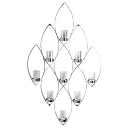 Fink Wandkerzenhalter "MARUF", B/H/T: 46cm x 84cm x 6cm, silber, Kerzenhalter