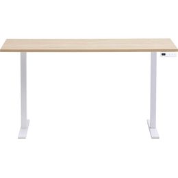 Schreibtisch Schildmeyer, B:138cm H:72,7cm T:60cm, braun, B&uuml;ro, Tische, "AREZZO, wahlweise elektr., zeitloses Design, MADE IN GERMANY", Ausw&auml;hlbare