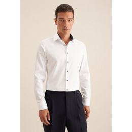 Seidensticker Herren Businesshemd "Slim", wei&szlig;, Gr. 43, unifarben, 100% Baumwolle, Hemden, Slim 1/1 Kentkragen Uni