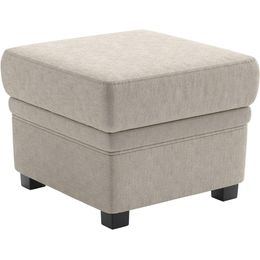 Sit & More Polsterhocker SIT & MORE, B:58cm H:45cm T:58cmcreme, 100% Polyester, Hocker, "Savona, B: 58 cm", individuell zu kombinieren