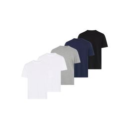 MAN'S WORLD MAN'S WORLD Herren Rundhalsshirt, bunt, Basic, Gr. XL, unifarben, Single Jersey, Obermaterial: 100% Baumwolle, Shirts, Kurzarm, Regular Fit,