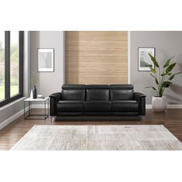 3-Sitzer OTTO HOME, B:222cm H:97cm T:100cm, schwarz, Echtleder 100% Echtleder;Kunstleder 100% Polyurethan, Sofas, "LUND,Naturleder, 222 cm, man. o.