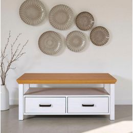 Couchtisch Inter Link, B:120cm H:49cm T:60cm, braun, Wohnzimmer, Tische, "Maluno, Kiefer Massivholz, Wohnzimmertisch, Salontisch", Sofatisch mit