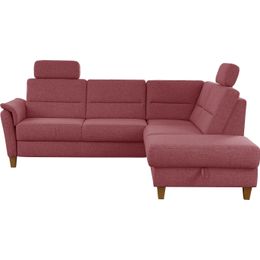 Ecksofa Home Affaire, B:236cm H:89cm T:212cm, lila, 100% Polyester;Struktur (100% Polyester);Luxus-Microfaser in Lederoptik (100% Polyester),