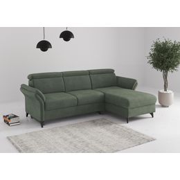 Sit & More Ecksofa SIT & MORE, B:253cm H:84cm T:166cm, gr&uuml;n, 90% Polyester, 10% Polyamid, Wohnzimmer, Sofas, "Glendale, L-Form", inkl.