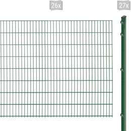Arvotec Doppelstabmattenzaun "EXCLUSIVE 163 zum Einbetonieren", H/L: 163cm x 52m, Pfosten: 27 Stk., gr&uuml;n, Zaunelemente, Zaunh&ouml;he 163 cm, Zaunl&auml;nge 2