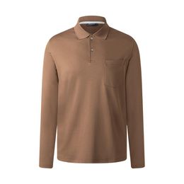 Maerz Muenchen Herren Poloshirt "Maerz Muenchen 638900 Langarm-Poloshirt Herren Bekleidung", braun, Gr. 48, 100% Baumwolle, Shirts