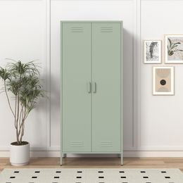 Dreht&uuml;renschrank OTTO HOME, B:80cm H:185cm T:40cm, gr&uuml;n, Metall, Schr&auml;nke, "Kleiderschrank Schrank Metallschrank Mehrzweckschrank Siena Spind", in