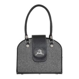 SIMA G&Uuml;RTEL Damen Handtasche "Schultertasche 208-4169", Gr. S, schwarz, Obermaterial: 100% Rindsleder Leather cow., Taschen