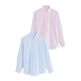 next Button Up Shirt male size L Light blue / Rose