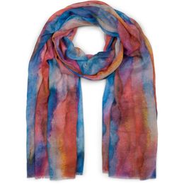 styleBREAKER Damen Schal "Schal Aquarell Farbverlauf", orange, Modisch, Obermaterial: 100% Viskose CV., Modet&uuml;cher