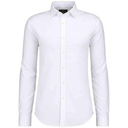 Ragman Herren Henleyshirt, wei&szlig;, Gr. M, Popeline, Baumwolle, Shirts