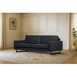 3-Sitzer OTTO HOME, B:236cm H:85cm T:97cm, blau, Kunstleder (65% Polyester, 35% Lederfasern);Cord (92% Polyester, 8% Polyamide), Sofas,