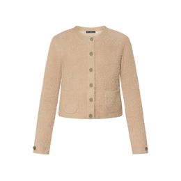 Betty Barclay Damen Strickjacke "Damen mit aufgesetzten Taschen", beige, Gr. 48, Strick, Obermaterial: 55% Polyester, 45% Polyamid, Strickjacken