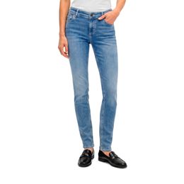 Marc O'Polo MARC O'POLO Damen Slim-fit-Jeans "aus Organic Cotton Stretch", blau, Gr. 36, unifarben, Obermaterial: 98% Baumwolle, 2% Elasthan. Futter: 65%